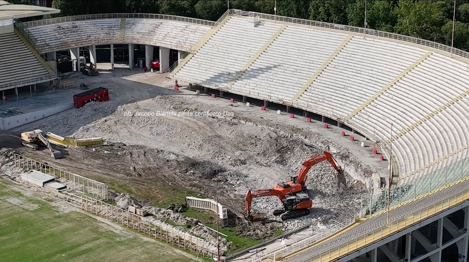 Luglio 2024, le foto dall'alto dello stadio Franchi • Nove da Firenze