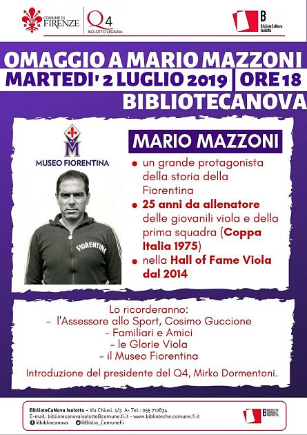 Omaggio a Mario Mazzoni in BiblioteCaNova all'Isolotto • Nove da Firenze