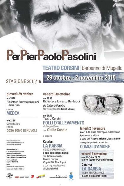 Pierpaolo Pasolini: il 40° anniversario della morte • Nove da Firenze